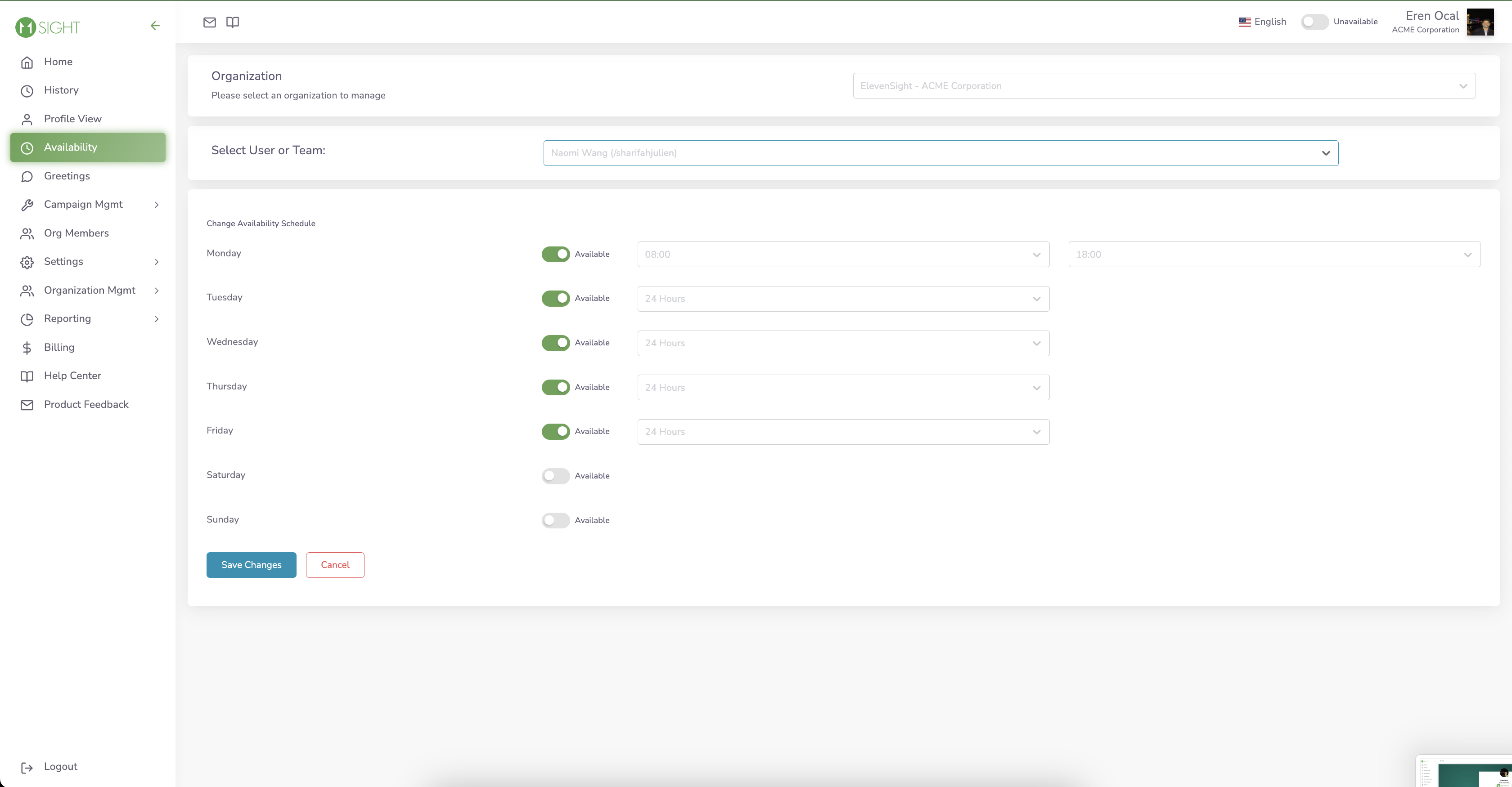 How to Set an Availability Schedule